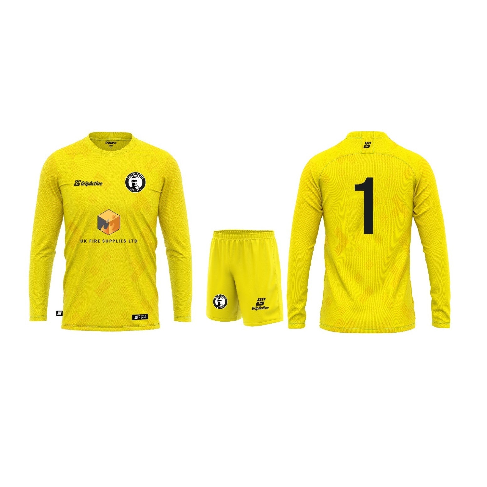 Maltby Social Yellow Goalkeeper Kit – Grip Active Limited